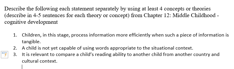 Solved Describe the following each statement separately by | Chegg.com
