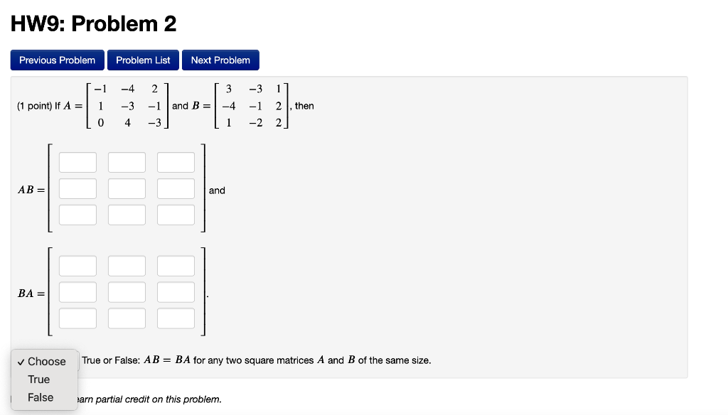 Solved HW9: Problem 2 Previous Problem Problem List Next | Chegg.com