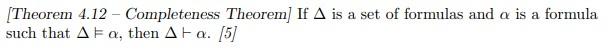 Solved [Theorem 4.12 - Completeness Theorem) If A is a set | Chegg.com