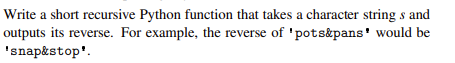 Solved (Python) write 2 programs a non-recursive and one | Chegg.com