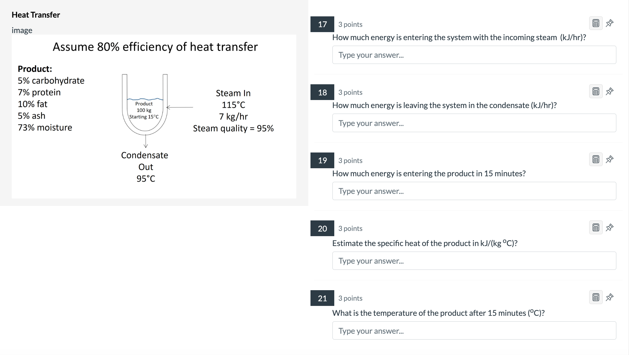 Solved Heat Transfer image Assume 80% efficiency of heat | Chegg.com