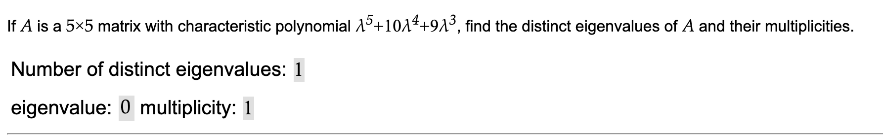 Solved If A is a 5x5 matrix with characteristic polynomial | Chegg.com