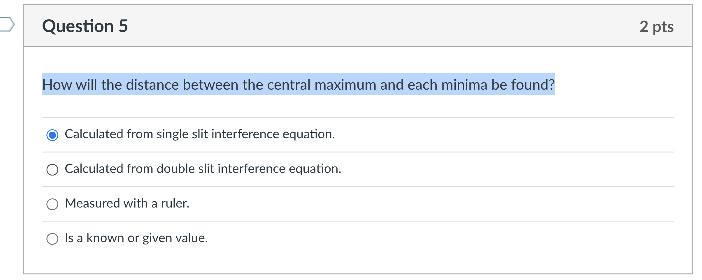 Solved Question 5How will the distance between the central | Chegg.com