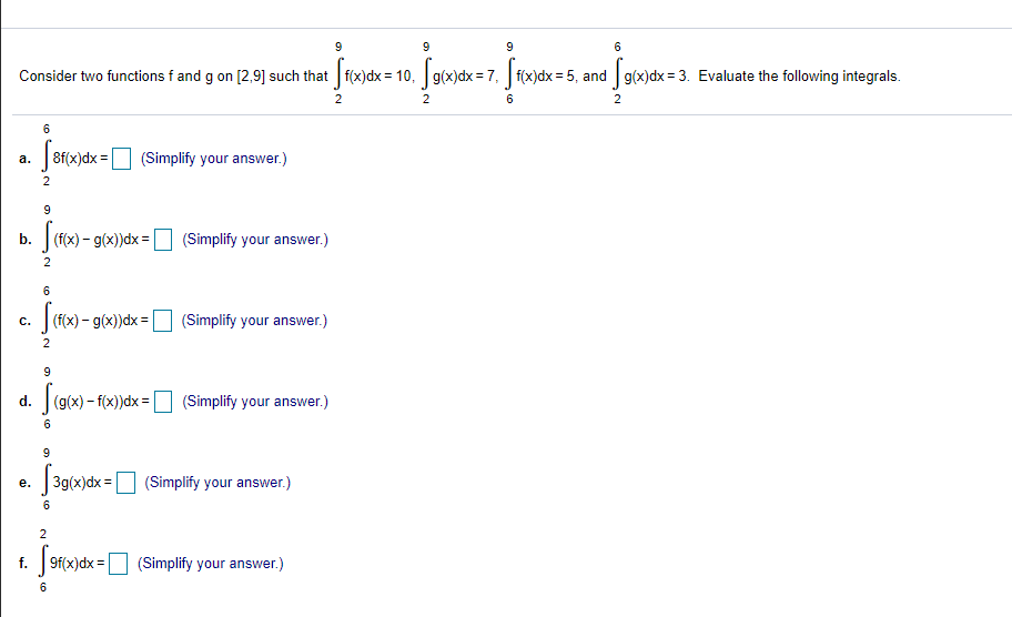 Solved Consider two functions f and gon (2,9 such that | Chegg.com