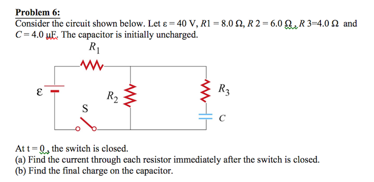 Solved Problem 6: 6.0 R3-4.0 S and Consider the circuit | Chegg.com