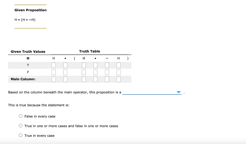 Solved Complete the truth table for the proposition. | Chegg.com