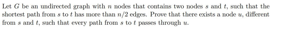 Solved Let G ﻿be an undirected graph with n ﻿nodes that | Chegg.com