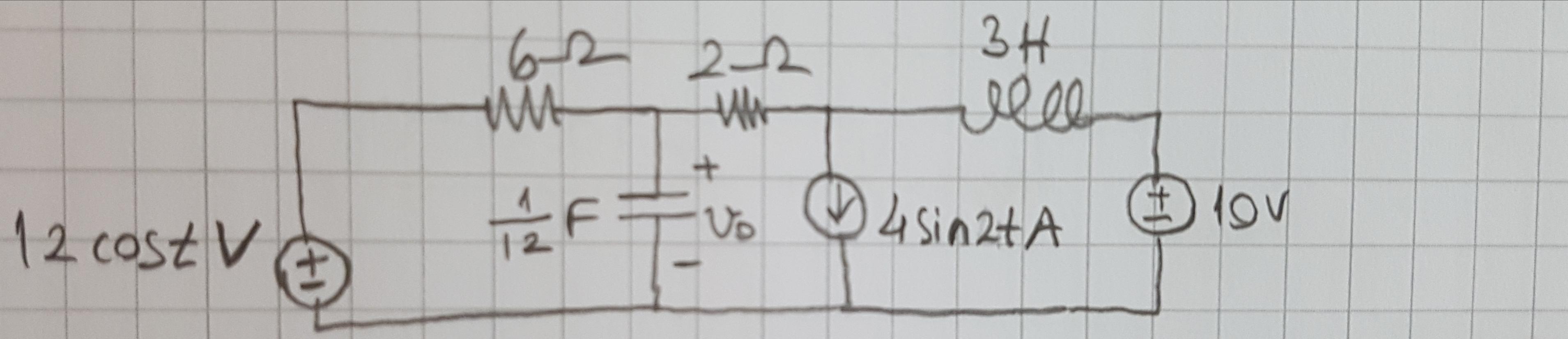 Solved FİND THE VOLTAGE v0(t) and vo ef of the capacitor in | Chegg.com