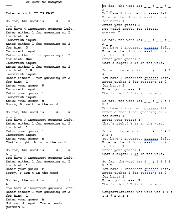 Solved Write a Java program called Hangman.java that reads a | Chegg.com