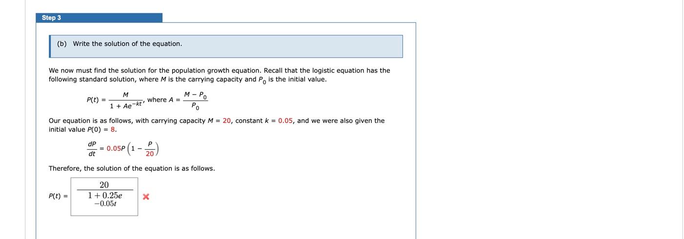 Solved Step 3 (b) Write the solution of the equation. We now | Chegg.com