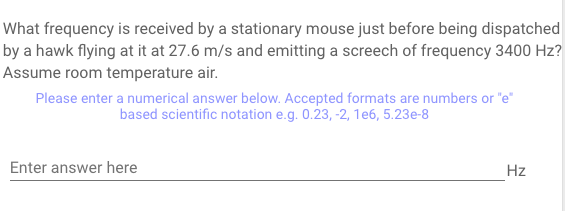 Solved What frequency is received by a stationary mouse just | Chegg.com