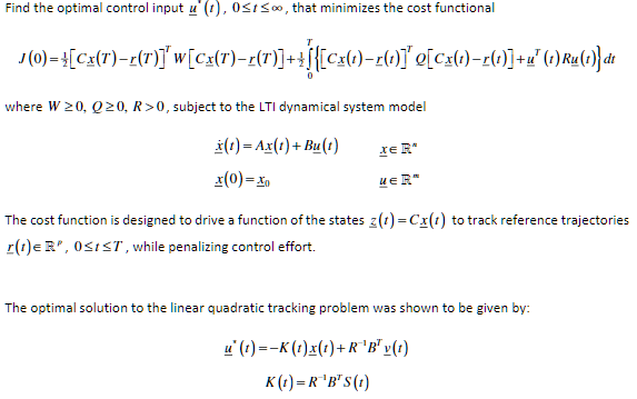 Determine the optimal control input that minimuzes | Chegg.com