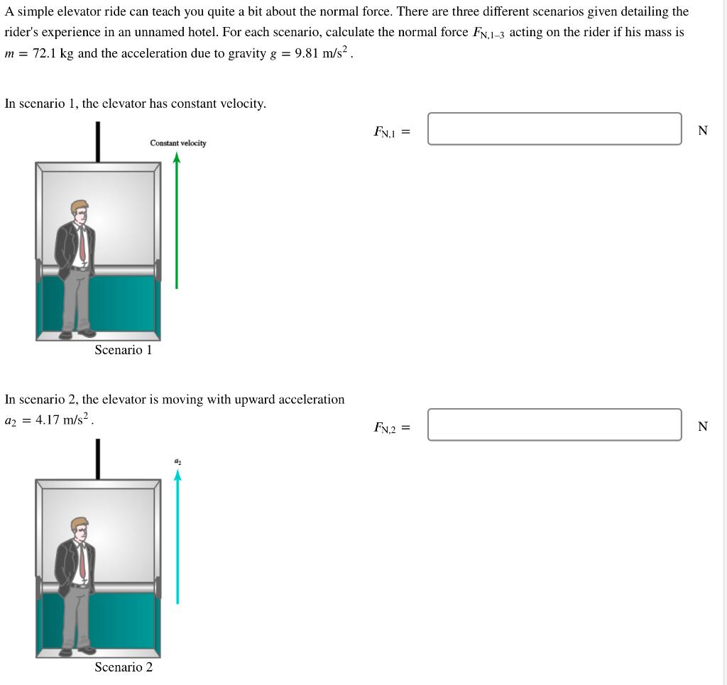 Solved A simple elevator ride can teach you quite a bit | Chegg.com