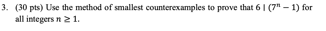 Solved 3. (30 pts) Use the method of smallest | Chegg.com