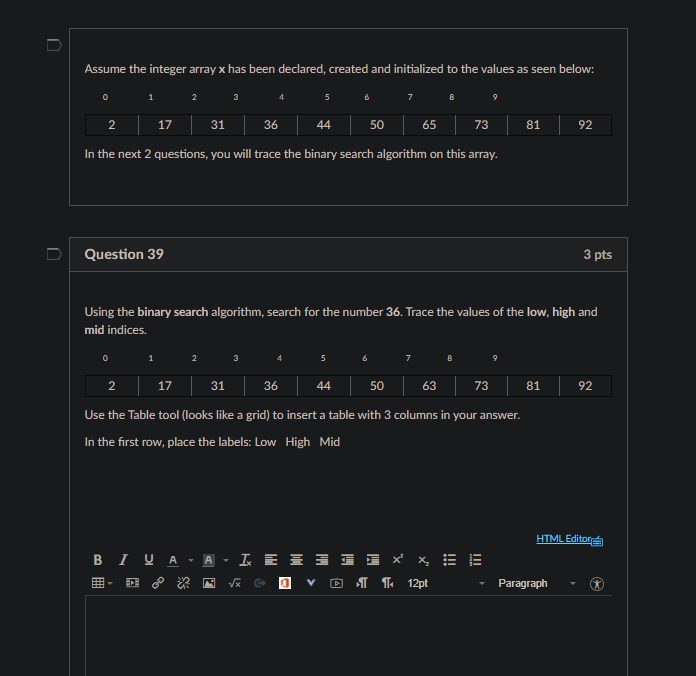 Solved Assume the integer array x has been declared, created | Chegg.com
