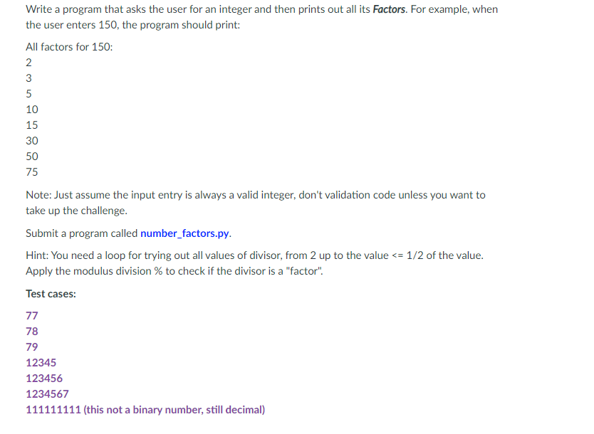 Solved Write a program that asks the user for an integer and | Chegg.com