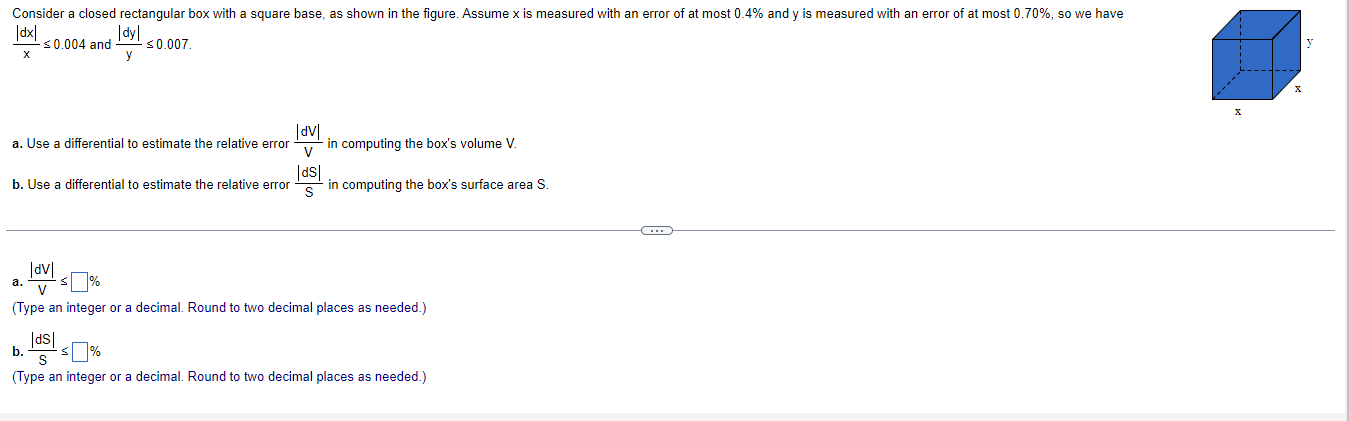 Solved Consider a closed rectangular box with a square base, | Chegg.com