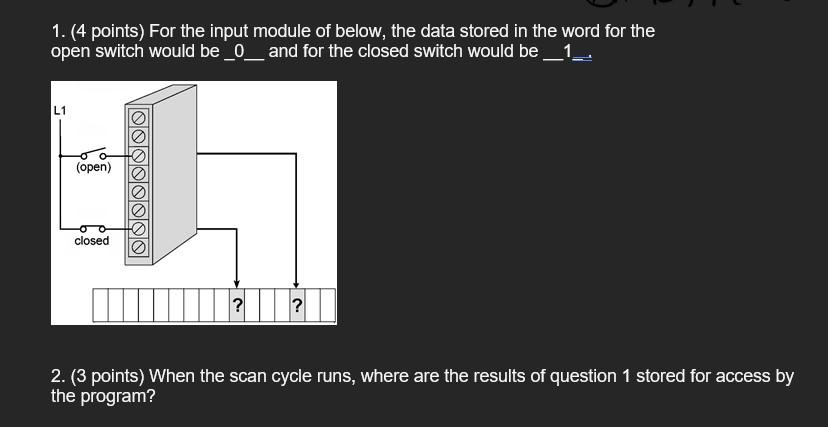 Solved 1. (4 points) For the input module of below, the data | Chegg.com