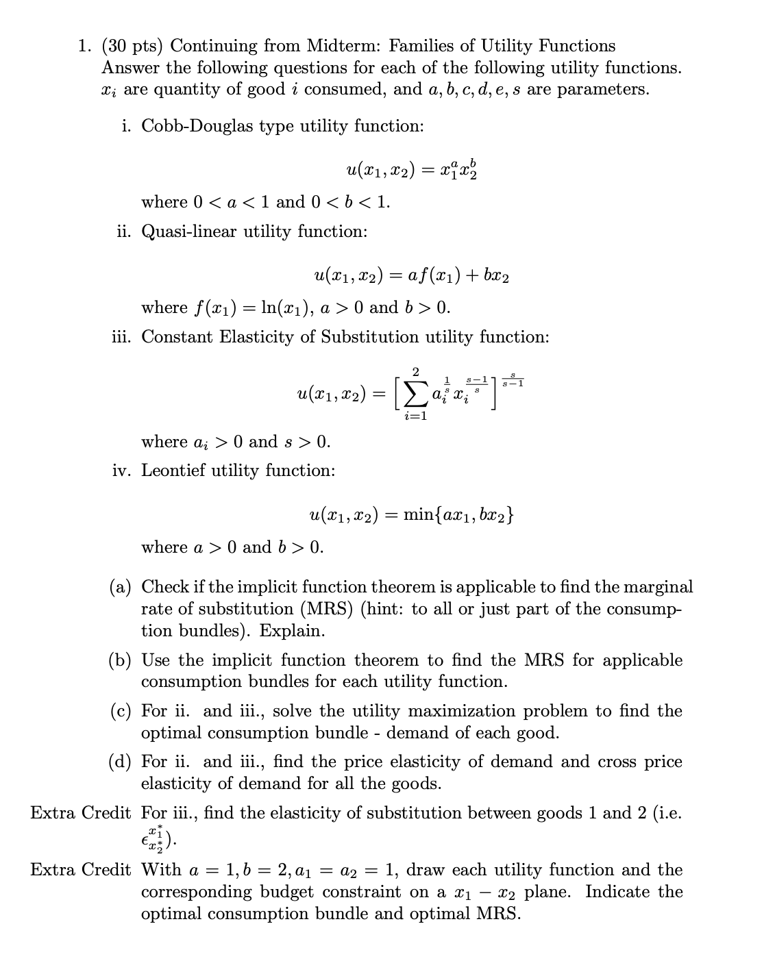 Solved Please answer parts a,b,c,d only for the Leontief | Chegg.com