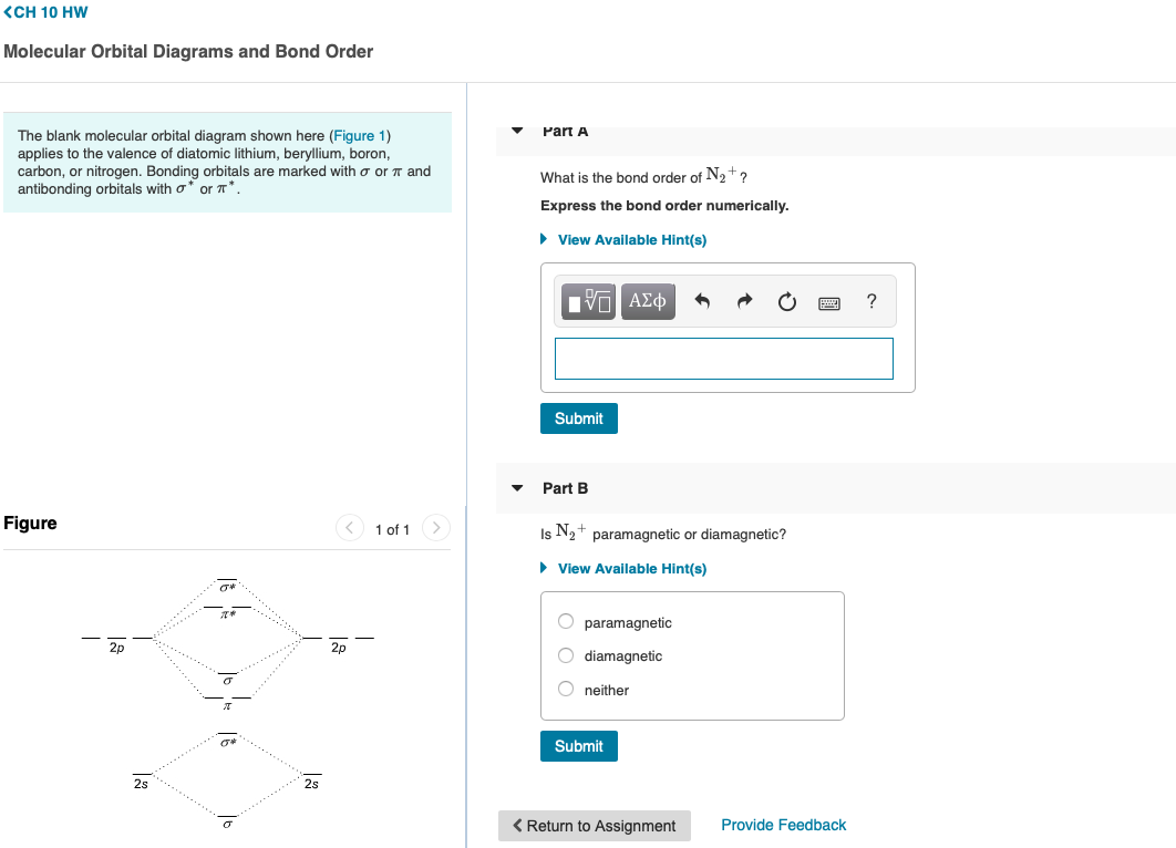 Solved Is N2+ paramagnetic or diamagnetic? View Available | Chegg.com