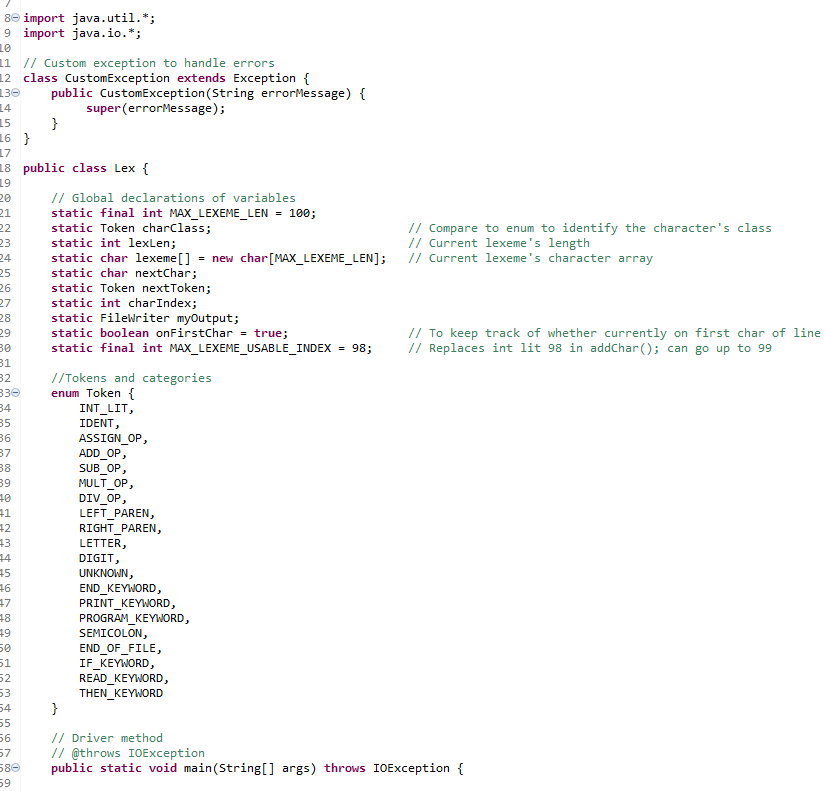 Solved The Java program "Lex.java" is equivalent to the | Chegg.com