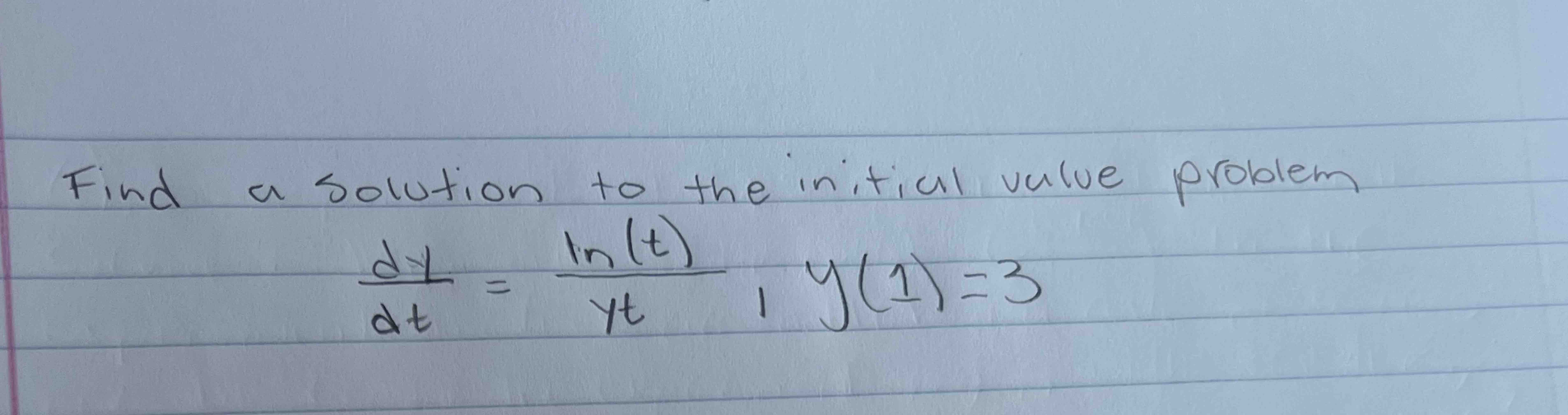 Solved Find a solution to the initial value | Chegg.com
