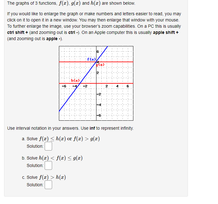 Solved The graphs of 3 functions, f(x), g(x) and h(2) are | Chegg.com