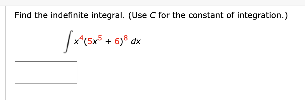 Solved Find the indefinite integral. (Use C for the constant | Chegg.com