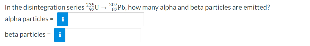 In the disintegration series 92235U→82207 Pb, how | Chegg.com