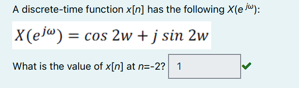 Solved A discrete-time function x[n] has the following | Chegg.com