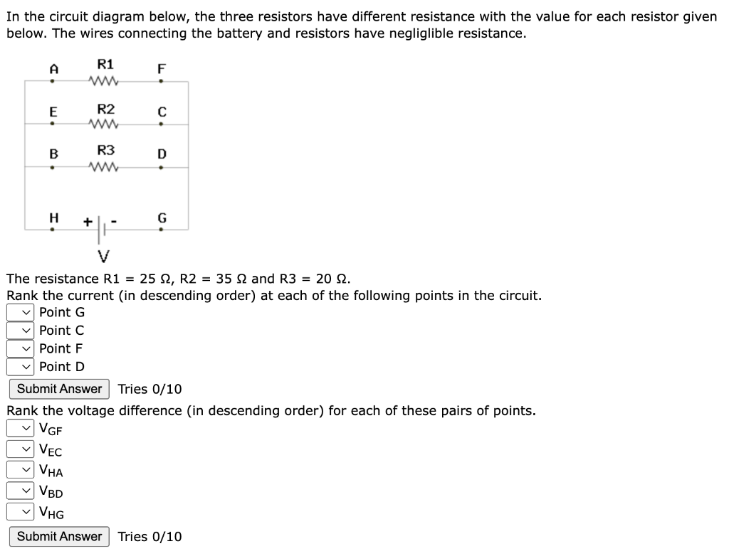 Solved In the circuit diagram below, the three resistors | Chegg.com