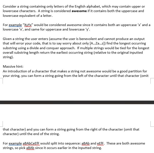 Solved Given a string the user enters (assume the user is | Chegg.com