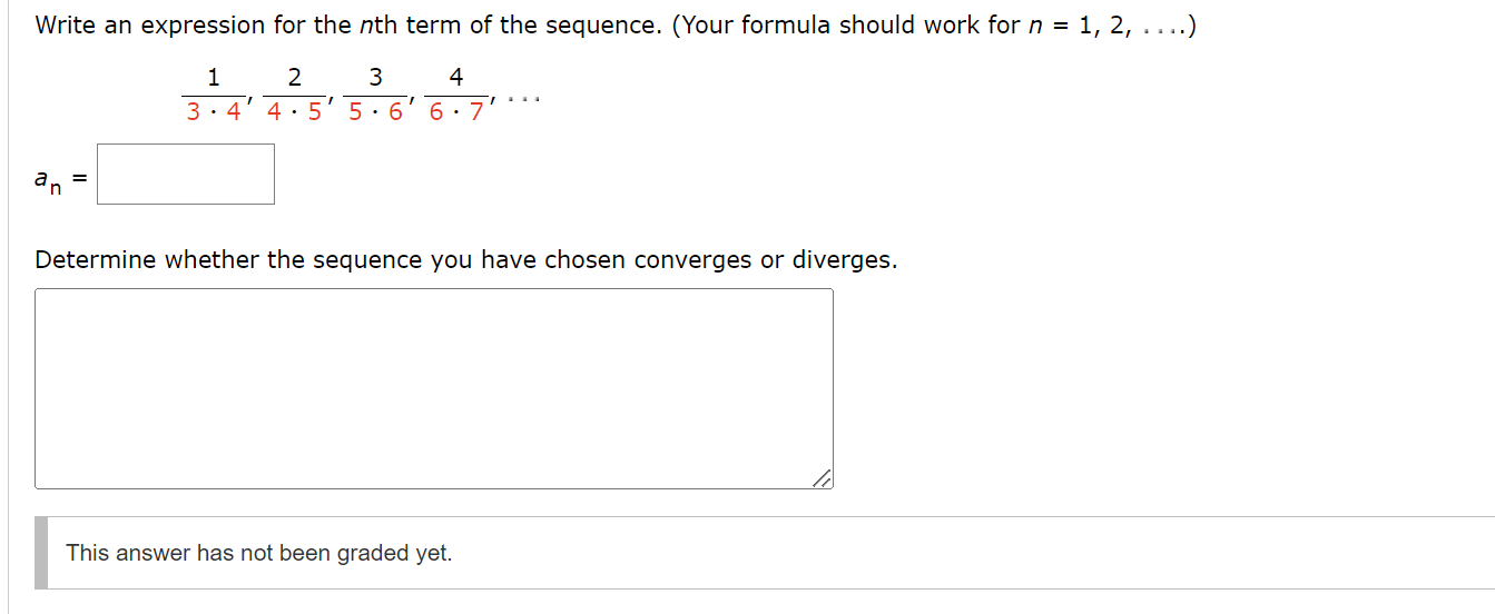 Solved Write an expression for the nth term of the sequence. | Chegg.com