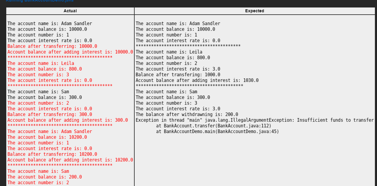 Solved Students will write 3 classes: BankAccount.java, | Chegg.com