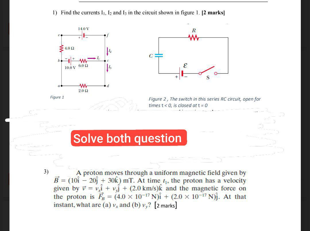 Solved A proton moves through a uniform magnetic field given | Chegg.com