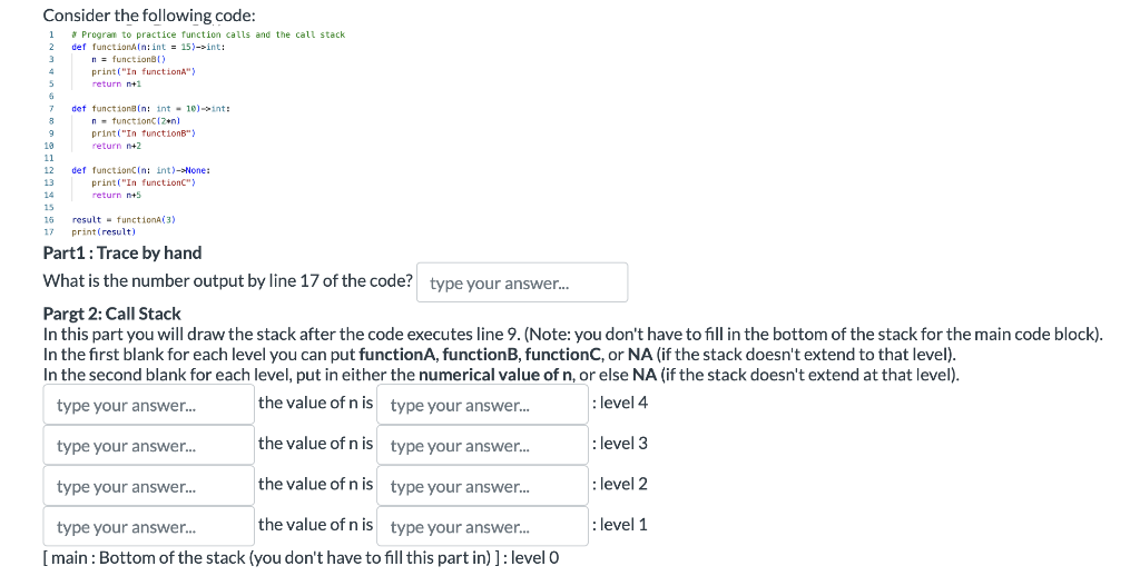 Solved sider the following code: of Progran to practice | Chegg.com