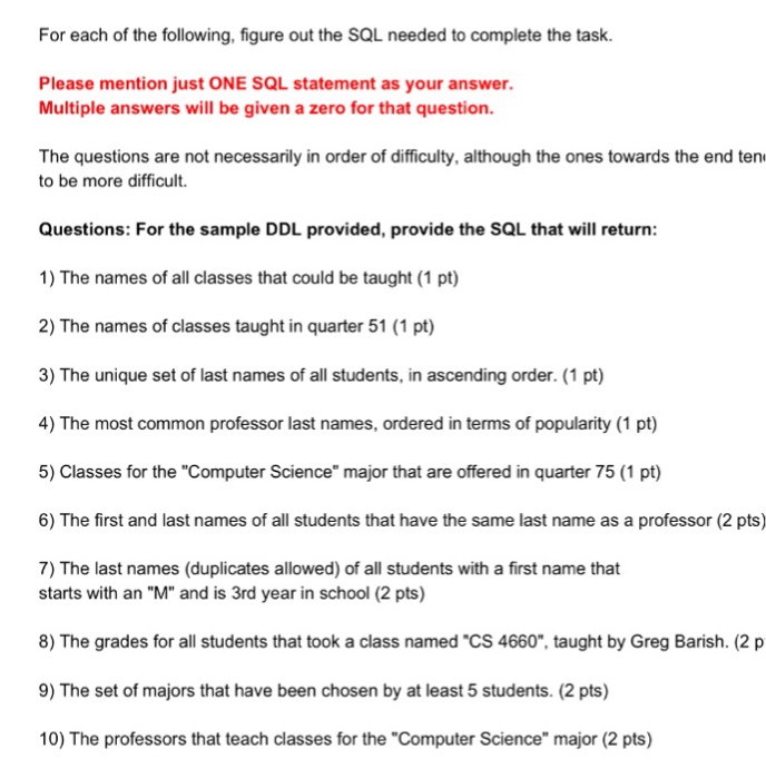 Solved DROP TABLE IF EXISTS enrolled DROP TABLE IF EXISTS | Chegg.com
