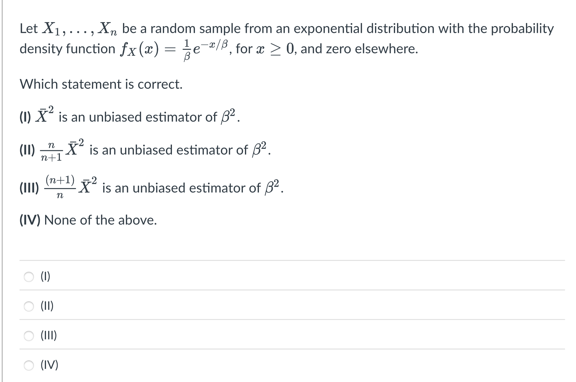 Solved Let x1,dots,xn be ﻿a random sample from an | Chegg.com