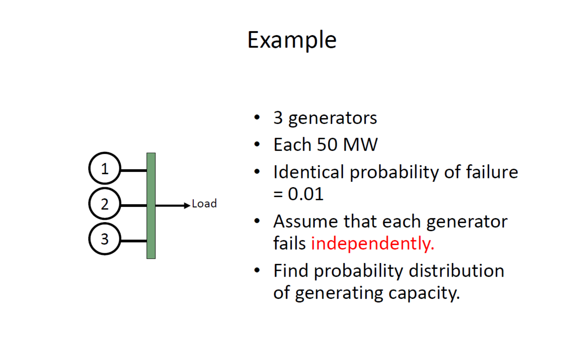 Solved Example - 3 generators - Each 50MW - Identical | Chegg.com