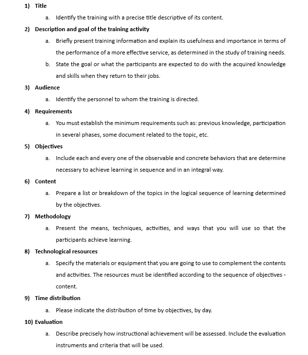 Solved Can you develop a training to instruct the staff of | Chegg.com