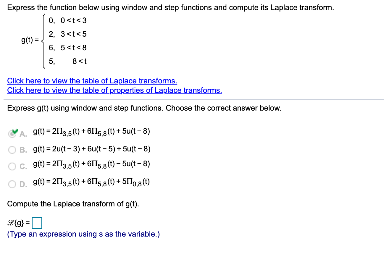 Solved Express the function below using window and step | Chegg.com