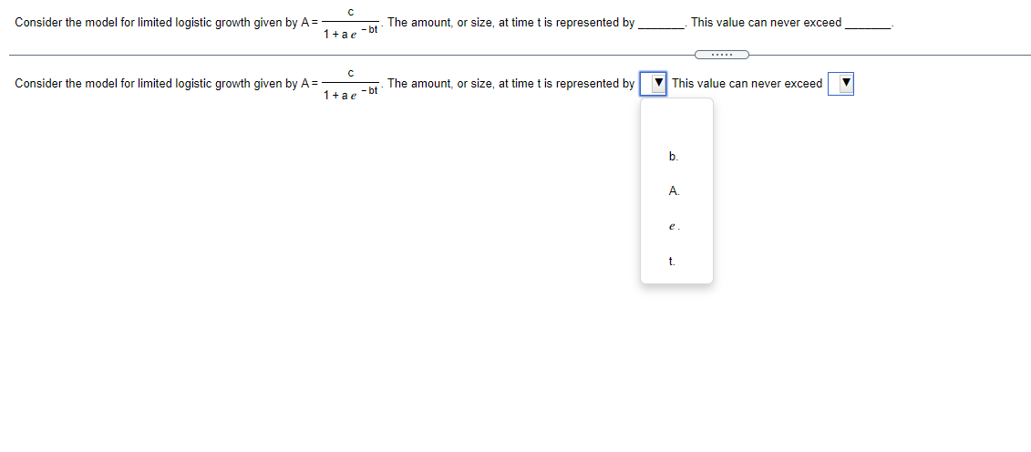 Solved с Consider the model for limited logistic growth | Chegg.com