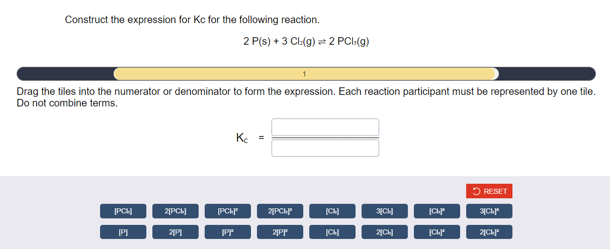 Solved Construct the expression for Kc ﻿for the following | Chegg.com