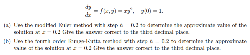 Solved Consider the initial value problem dy dx = f(x, y) = | Chegg.com