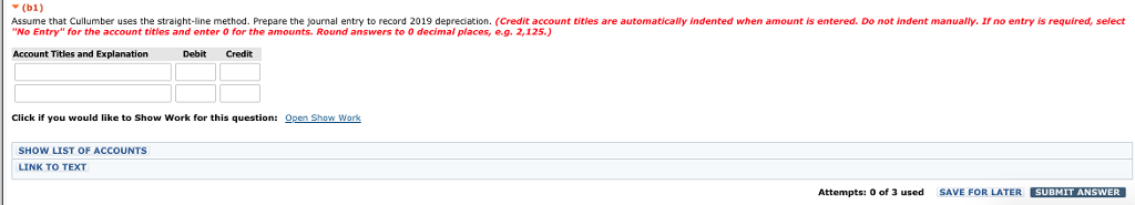Solved Exercise 9-7 (Part Level Submission) Cullumber | Chegg.com