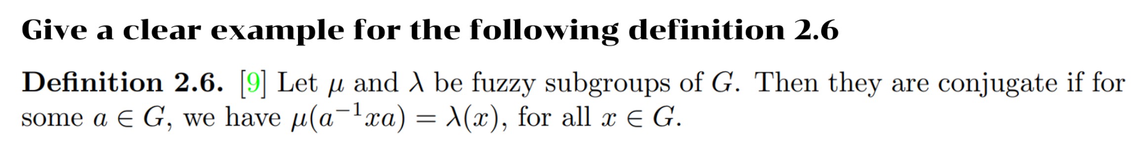 Solved Give a clear example for the following definition | Chegg.com