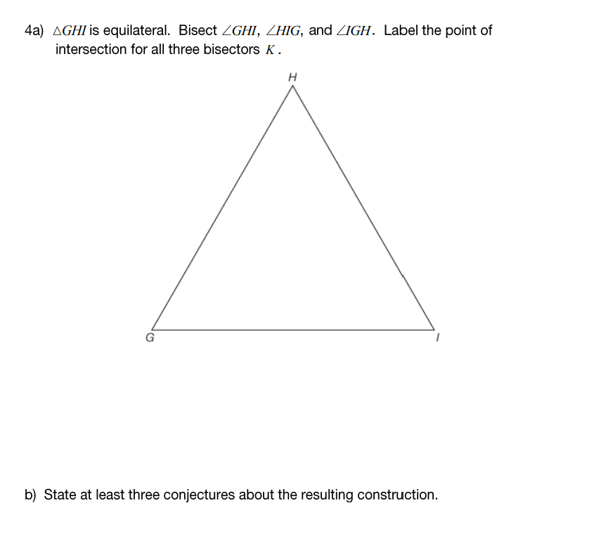 Solved Project 1 - Using Constructions to Make Conjectures | Chegg.com