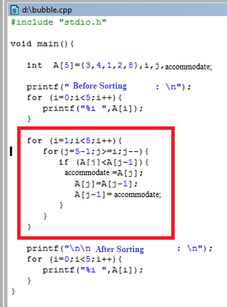 Solved Bubble Sort Note the following code: Task | Chegg.com