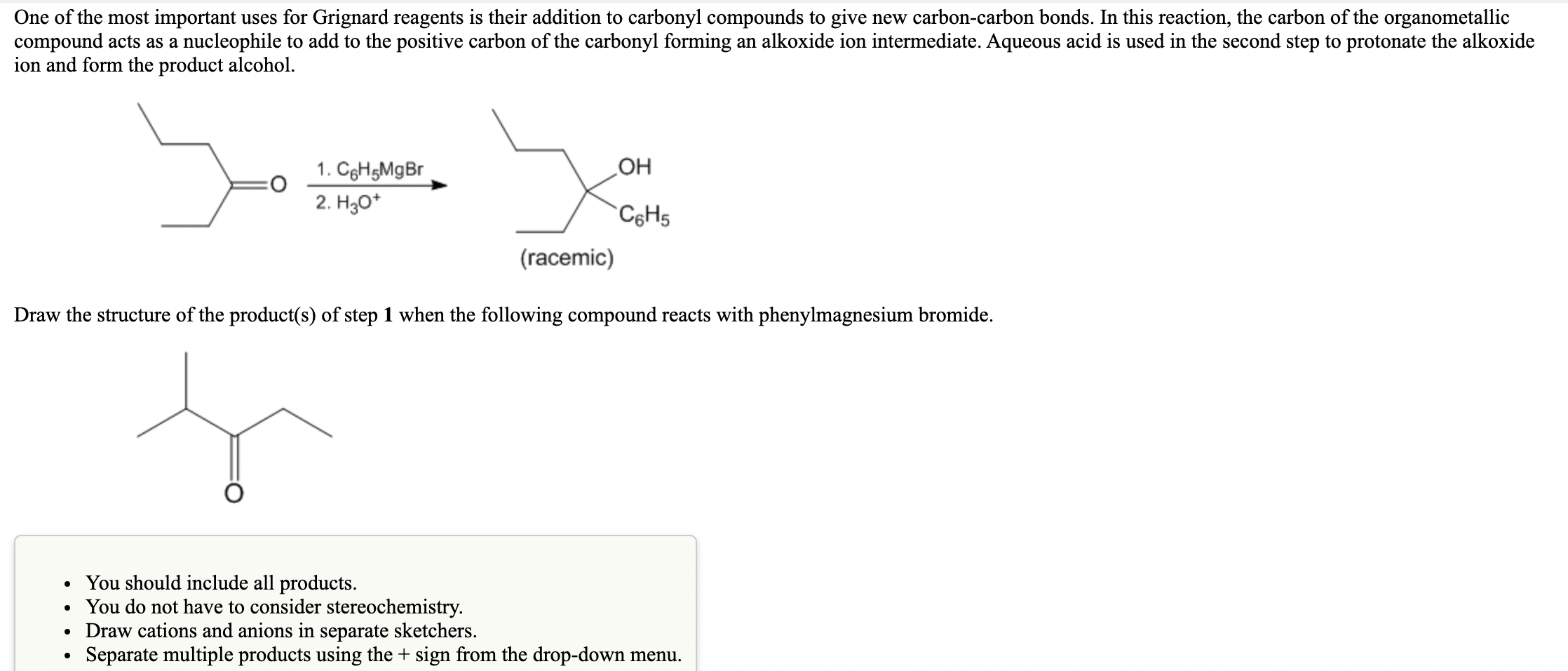 Solved One of the most important uses for Grignard reagents | Chegg.com