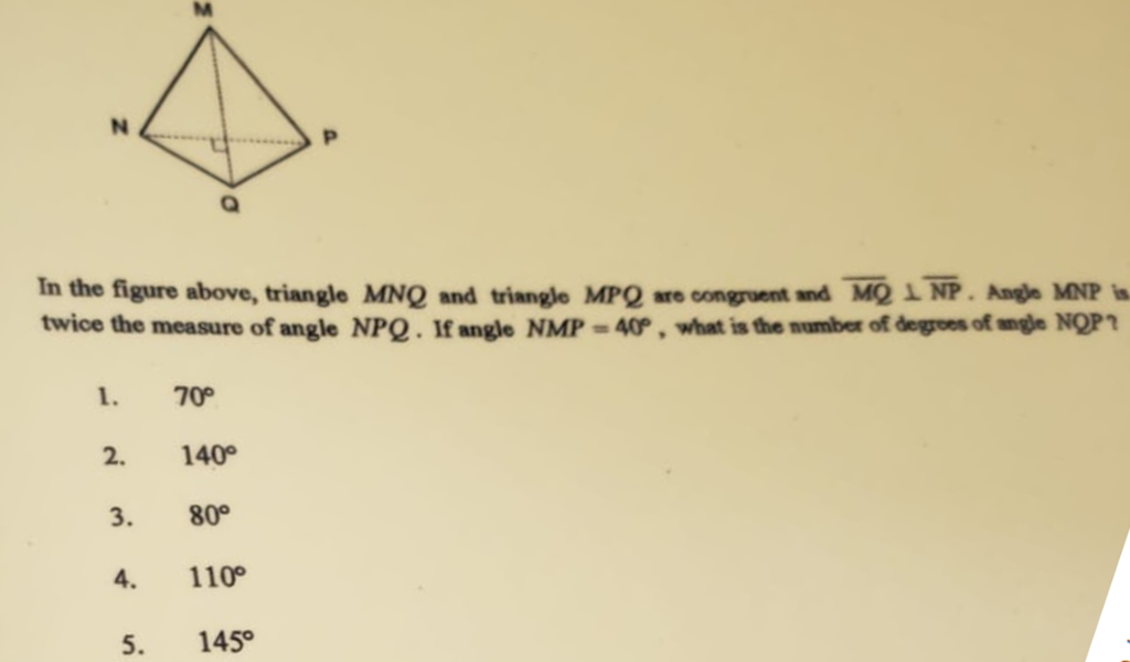 Solved In the figure above, triangle MNQ and triangle MPQ | Chegg.com